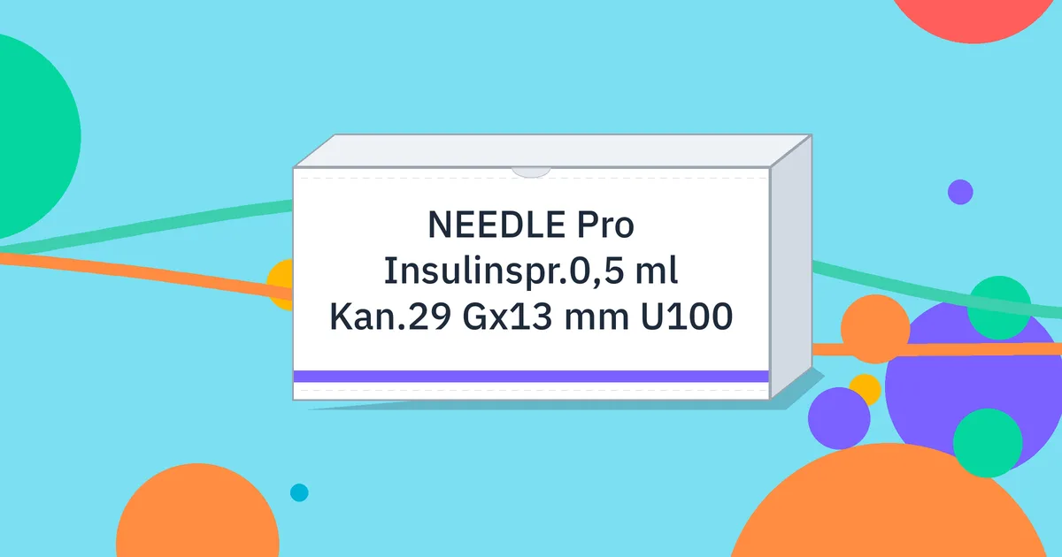 Symbolbild: Packung mit der Aufschrift NEEDLE Pro Insulinspr.0,5 ml Kan.29 Gx13 mm U100 (PZN 09106674) – Verfügbarkeit und Bezug in Apotheken in Frankfurt am Main