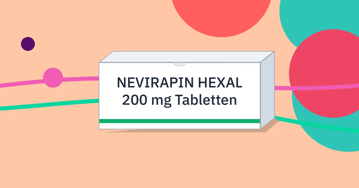 Symbolbild: Packung mit der Aufschrift NEVIRAPIN HEXAL 200 mg Tabletten (PZN 18017805) – Verfügbarkeit und Bezug in Apotheken in Frankfurt am Main
