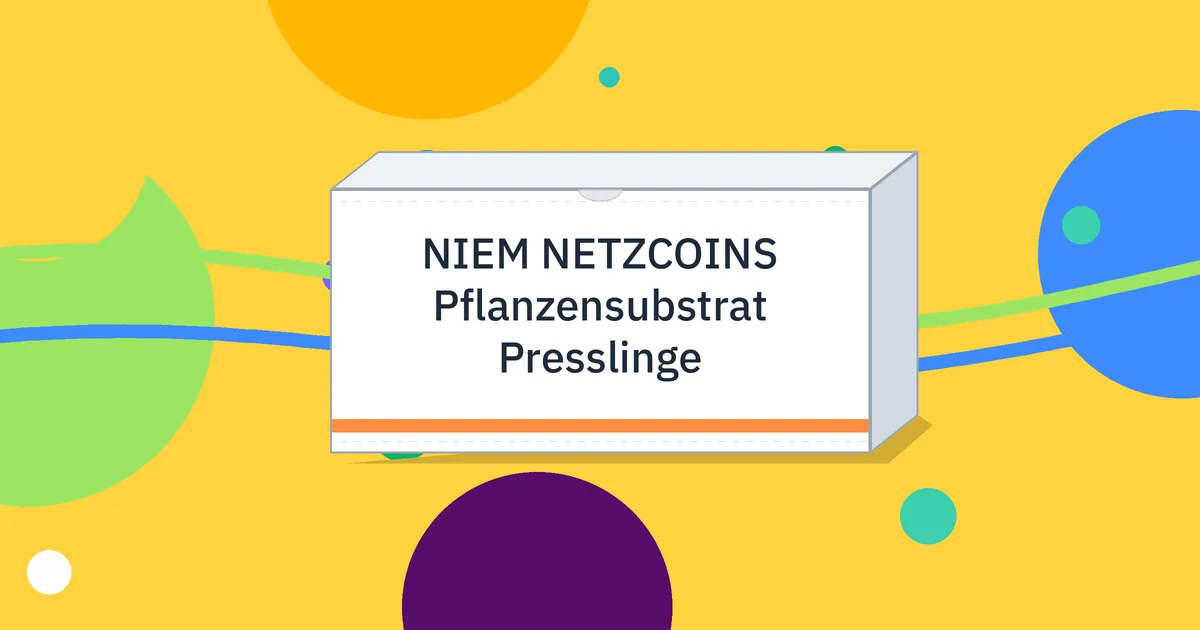 Symbolbild: Packung mit der Aufschrift NIEM NETZCOINS Pflanzensubstrat Presslinge (PZN 07522061) – Verfügbarkeit und Bezug in Apotheken in Frankfurt am Main