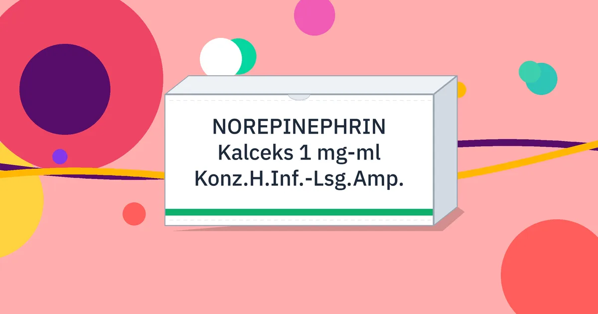 Symbolbild: Packung mit der Aufschrift NOREPINEPHRIN Kalceks 1 mg-ml Konz.H.Inf.-Lsg.Amp. (PZN 20010779) – Verfügbarkeit und Bezug in Apotheken in Frankfurt am Main