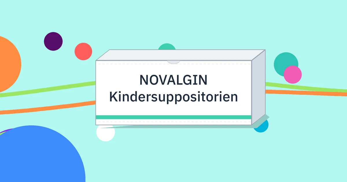 Symbolbild: Packung mit der Aufschrift NOVALGIN Kindersuppositorien (PZN 00731531) – Verfügbarkeit und Bezug in Apotheken in Frankfurt am Main