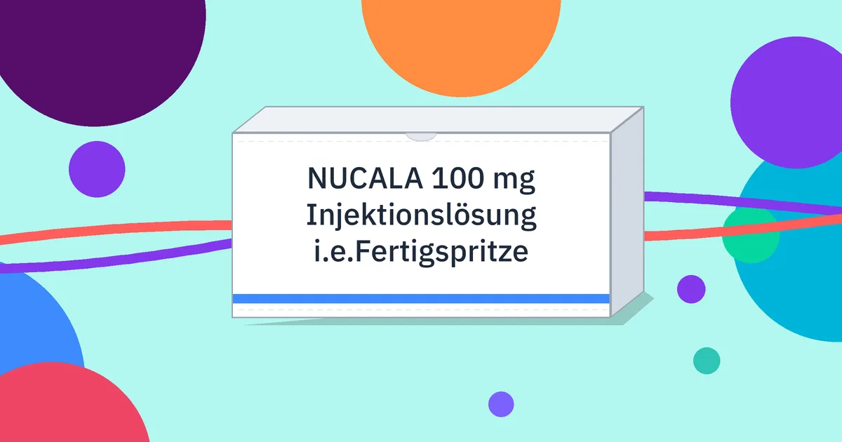 Symbolbild: Packung mit der Aufschrift NUCALA 100 mg Injektionslösung i.e.Fertigspritze (PZN 15815860) – Verfügbarkeit und Bezug in Apotheken in Frankfurt am Main