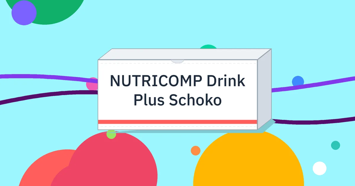 Symbolbild: Packung mit der Aufschrift NUTRICOMP Drink Plus Schoko (PZN 11847449) – Verfügbarkeit und Bezug in Apotheken in Frankfurt am Main