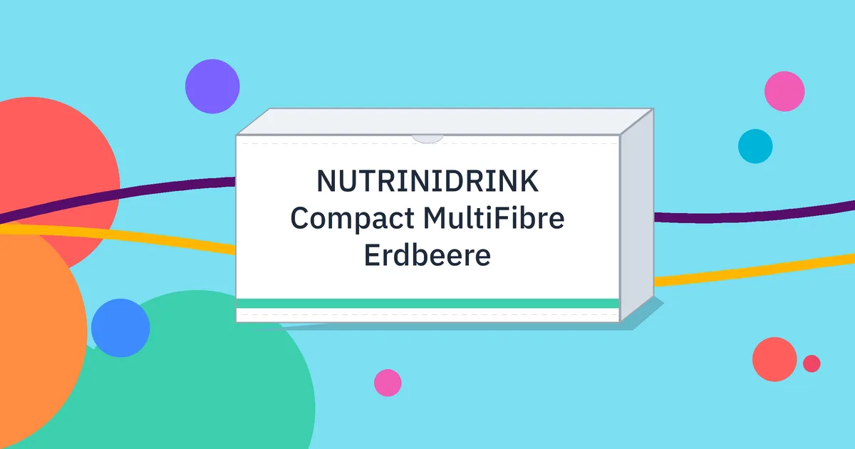 Symbolbild: Packung mit der Aufschrift NUTRINIDRINK Compact MultiFibre Erdbeere (PZN 10185785) – Verfügbarkeit und Bezug in Apotheken in Frankfurt am Main