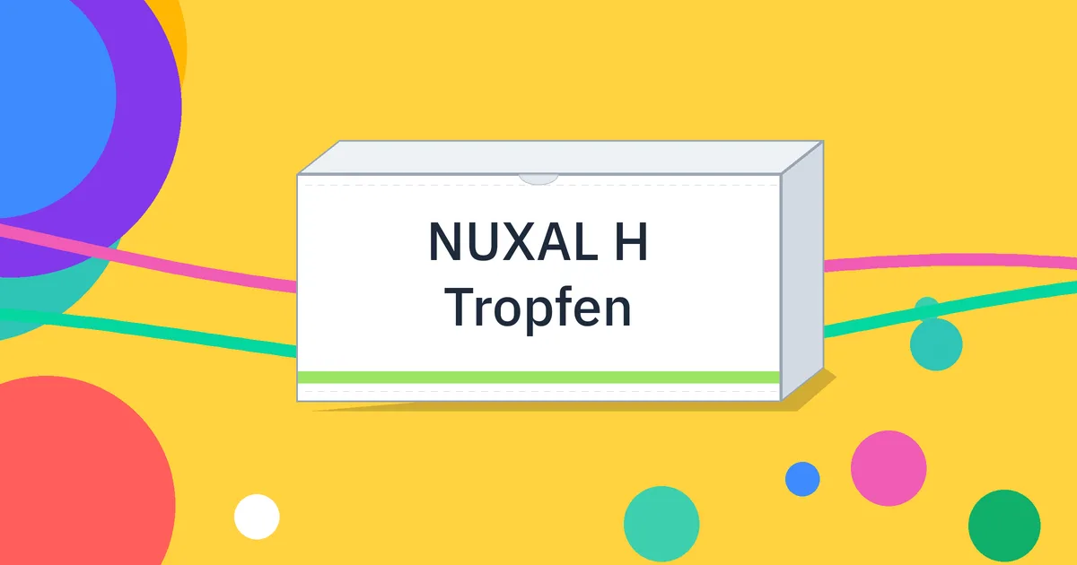 Symbolbild: Packung mit der Aufschrift NUXAL H Tropfen (PZN 01713185) – Verfügbarkeit und Bezug in Apotheken in Frankfurt am Main