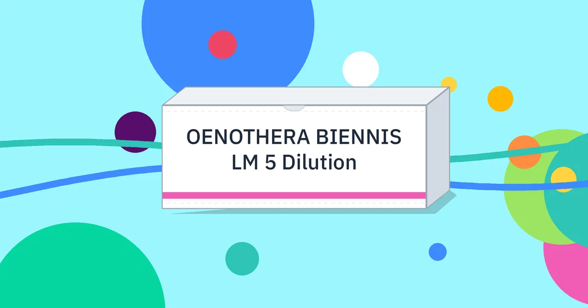 Symbolbild: Packung mit der Aufschrift OENOTHERA BIENNIS LM 5 Dilution (PZN 13622737) – Verfügbarkeit und Bezug in Apotheken in Frankfurt am Main