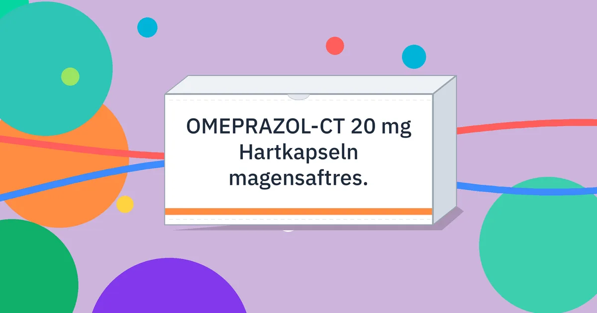 Symbolbild: Packung mit der Aufschrift OMEPRAZOL-CT 20 mg Hartkapseln magensaftres. (PZN 00272744) – Verfügbarkeit und Bezug in Apotheken in Frankfurt am Main