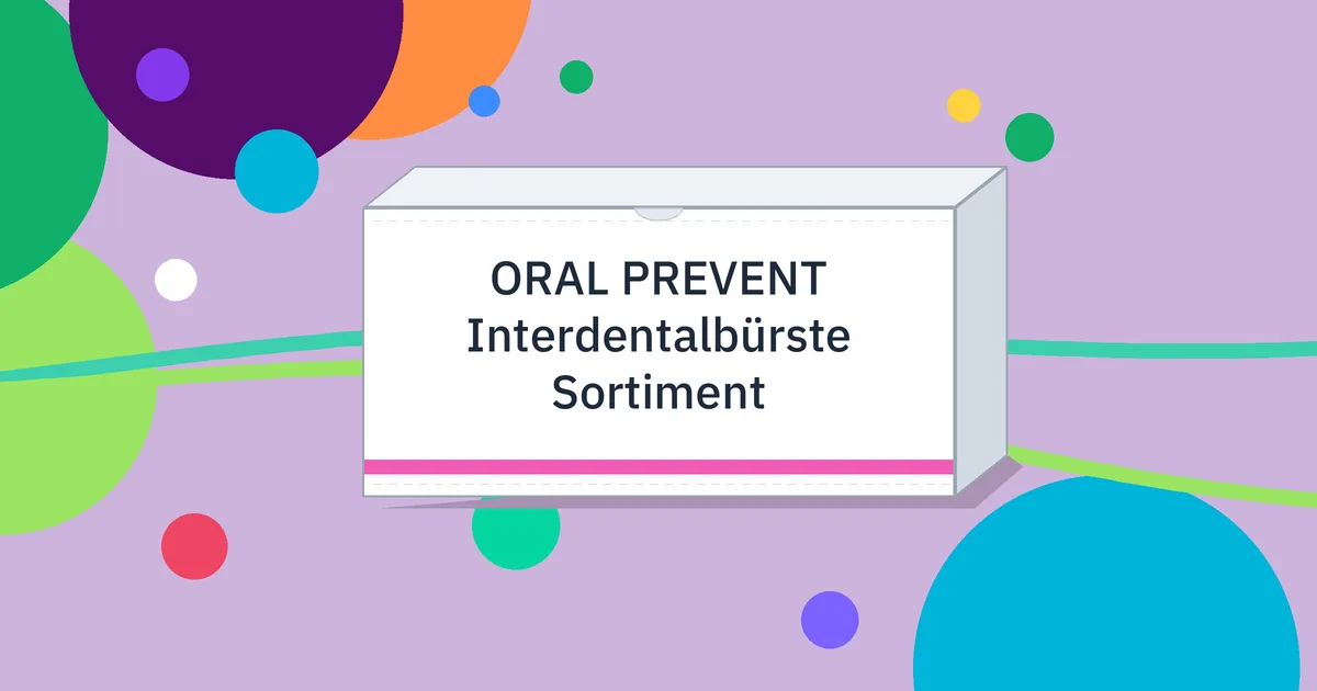 Symbolbild: Packung mit der Aufschrift ORAL PREVENT Interdentalbürste Sortiment (PZN 10216758) – Verfügbarkeit und Bezug in Apotheken in Frankfurt am Main