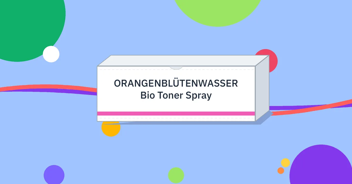 Symbolbild: Packung mit der Aufschrift ORANGENBLÜTENWASSER Bio Toner Spray (PZN 09318933) – Verfügbarkeit und Bezug in Apotheken in Frankfurt am Main