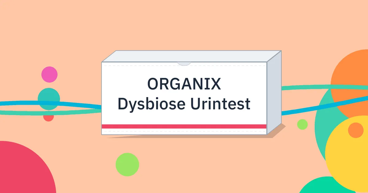 Symbolbild: Packung mit der Aufschrift ORGANIX Dysbiose Urintest (PZN 07366684) – Verfügbarkeit und Bezug in Apotheken in Frankfurt am Main