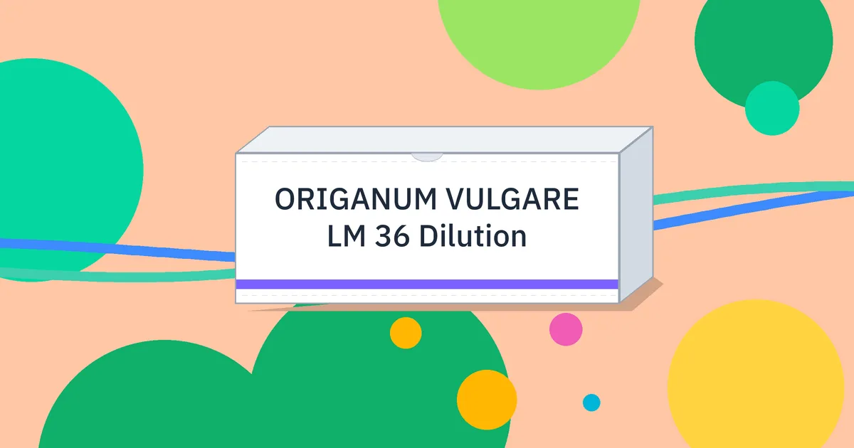 Symbolbild: Packung mit der Aufschrift ORIGANUM VULGARE LM 36 Dilution (PZN 12973280) – Verfügbarkeit und Bezug in Apotheken in Frankfurt am Main