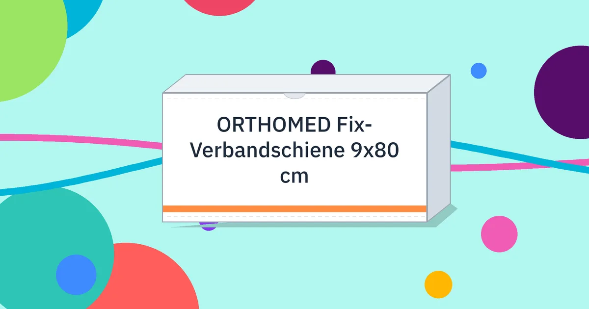Symbolbild: Packung mit der Aufschrift ORTHOMED Fix-Verbandschiene 9x80 cm (PZN 11517031) – Verfügbarkeit und Bezug in Apotheken in Frankfurt am Main