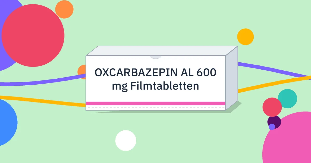Symbolbild: Packung mit der Aufschrift OXCARBAZEPIN AL 600 mg Filmtabletten (PZN 01719905) – Verfügbarkeit und Bezug in Apotheken in Frankfurt am Main