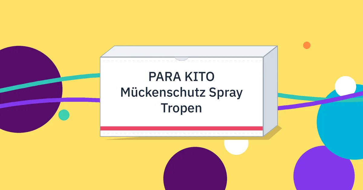Symbolbild: Packung mit der Aufschrift PARA KITO Mückenschutz Spray Tropen (PZN 19164537) – Verfügbarkeit und Bezug in Apotheken in Frankfurt am Main