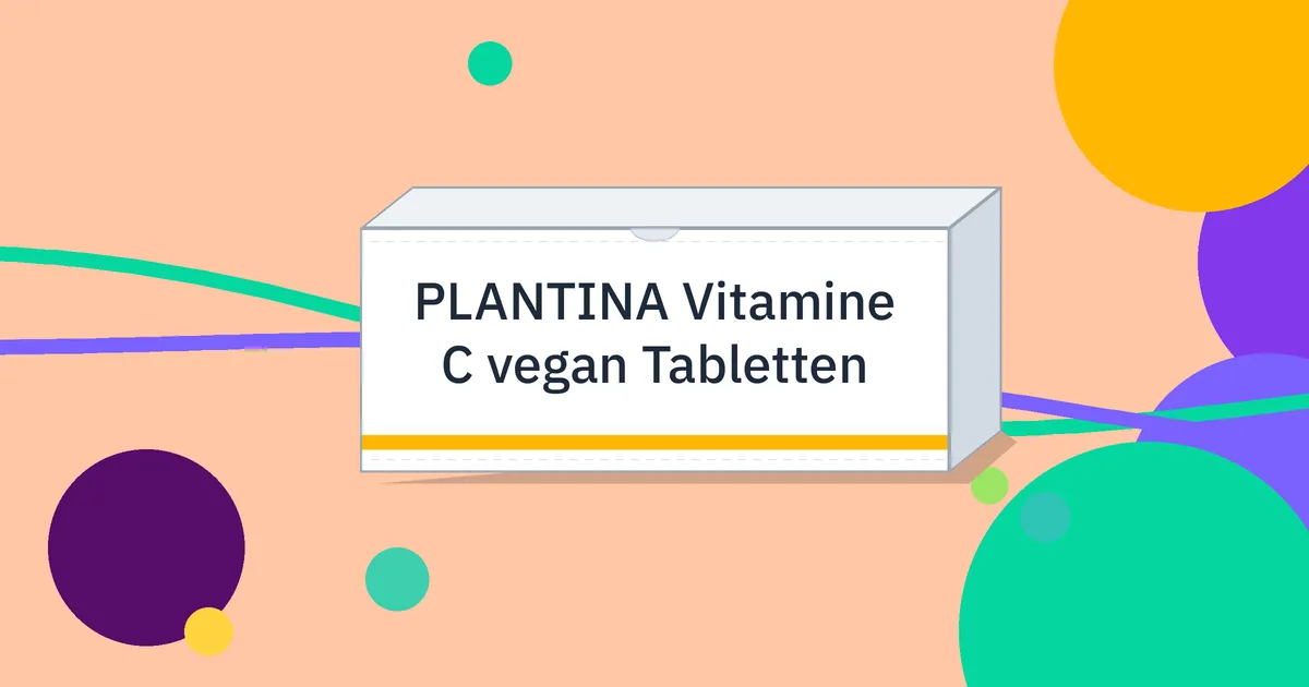 Symbolbild: Packung mit der Aufschrift PLANTINA Vitamine C vegan Tabletten (PZN 17216141) – Verfügbarkeit und Bezug in Apotheken in Frankfurt am Main