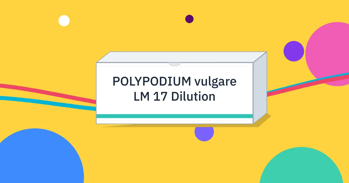 Symbolbild: Packung mit der Aufschrift POLYPODIUM vulgare LM 17 Dilution (PZN 13663392) – Verfügbarkeit und Bezug in Apotheken in Frankfurt am Main