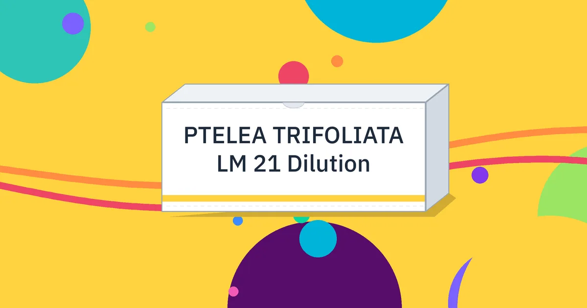 Symbolbild: Packung mit der Aufschrift PTELEA TRIFOLIATA LM 21 Dilution (PZN 13670446) – Verfügbarkeit und Bezug in Apotheken in Frankfurt am Main