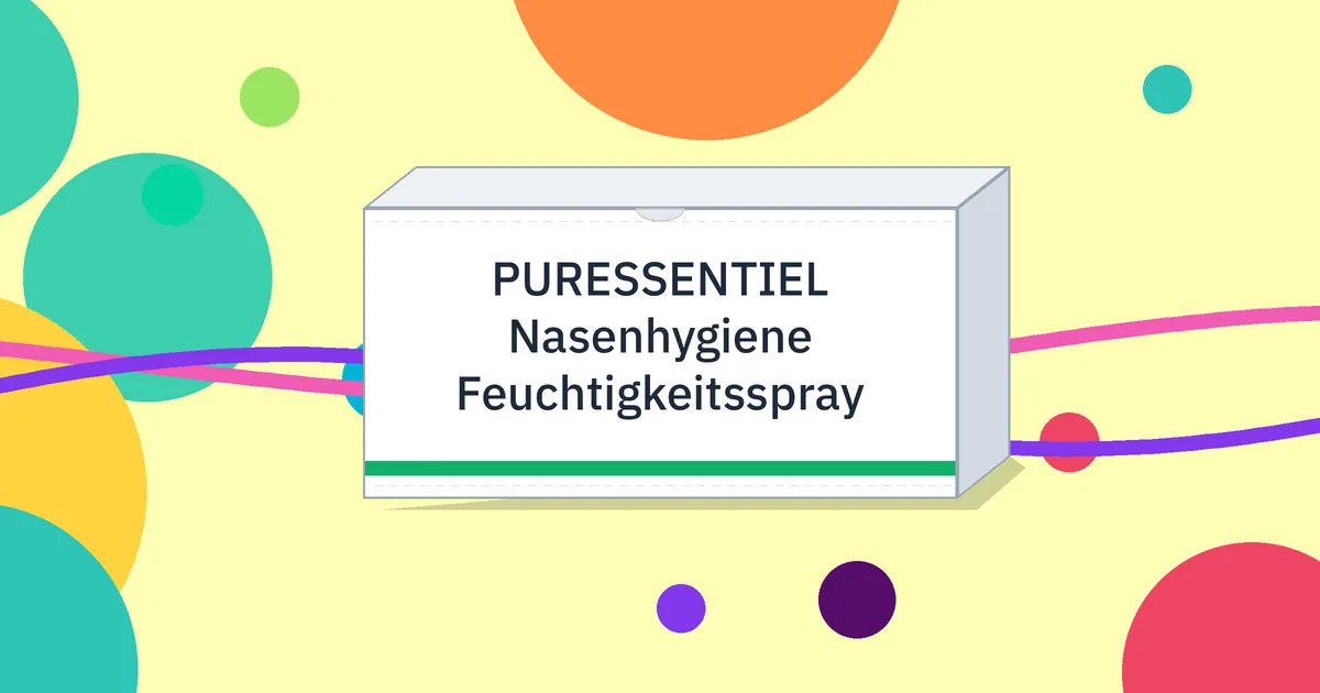 Symbolbild: Packung mit der Aufschrift PURESSENTIEL Nasenhygiene Feuchtigkeitsspray (PZN 18946551) – Verfügbarkeit und Bezug in Apotheken in Frankfurt am Main