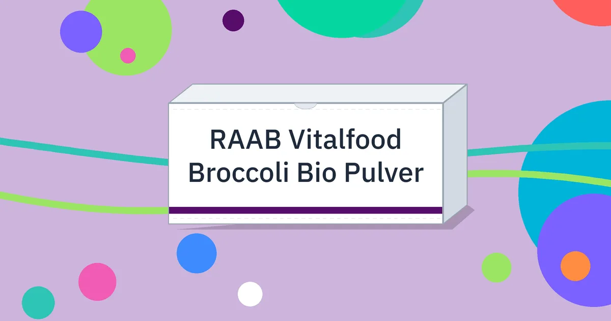 Symbolbild: Packung mit der Aufschrift RAAB Vitalfood Broccoli Bio Pulver (PZN 19304903) – Verfügbarkeit und Bezug in Apotheken in Frankfurt am Main