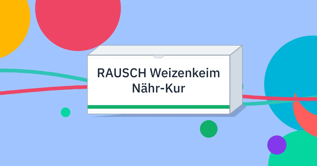 Symbolbild: Packung mit der Aufschrift RAUSCH Weizenkeim Nähr-Kur (PZN 11071322) – Verfügbarkeit und Bezug in Apotheken in Frankfurt am Main