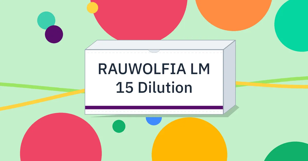 Symbolbild: Packung mit der Aufschrift RAUWOLFIA LM 15 Dilution (PZN 13046653) – Verfügbarkeit und Bezug in Apotheken in Frankfurt am Main