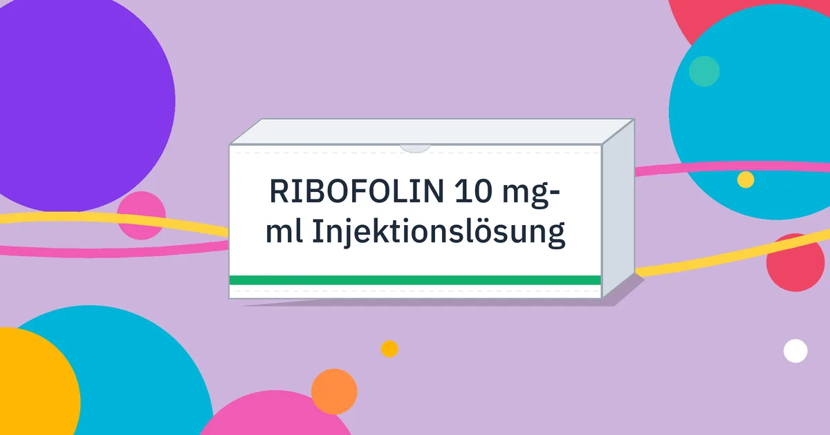 Symbolbild: Packung mit der Aufschrift RIBOFOLIN 10 mg-ml Injektionslösung (PZN 03965264) – Verfügbarkeit und Bezug in Apotheken in Frankfurt am Main
