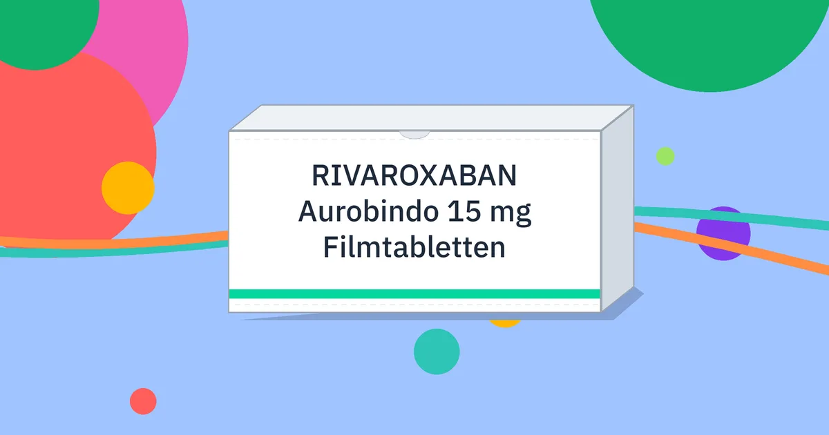 Symbolbild: Packung mit der Aufschrift RIVAROXABAN Aurobindo 15 mg Filmtabletten (PZN 18737149) – Verfügbarkeit und Bezug in Apotheken in Frankfurt am Main