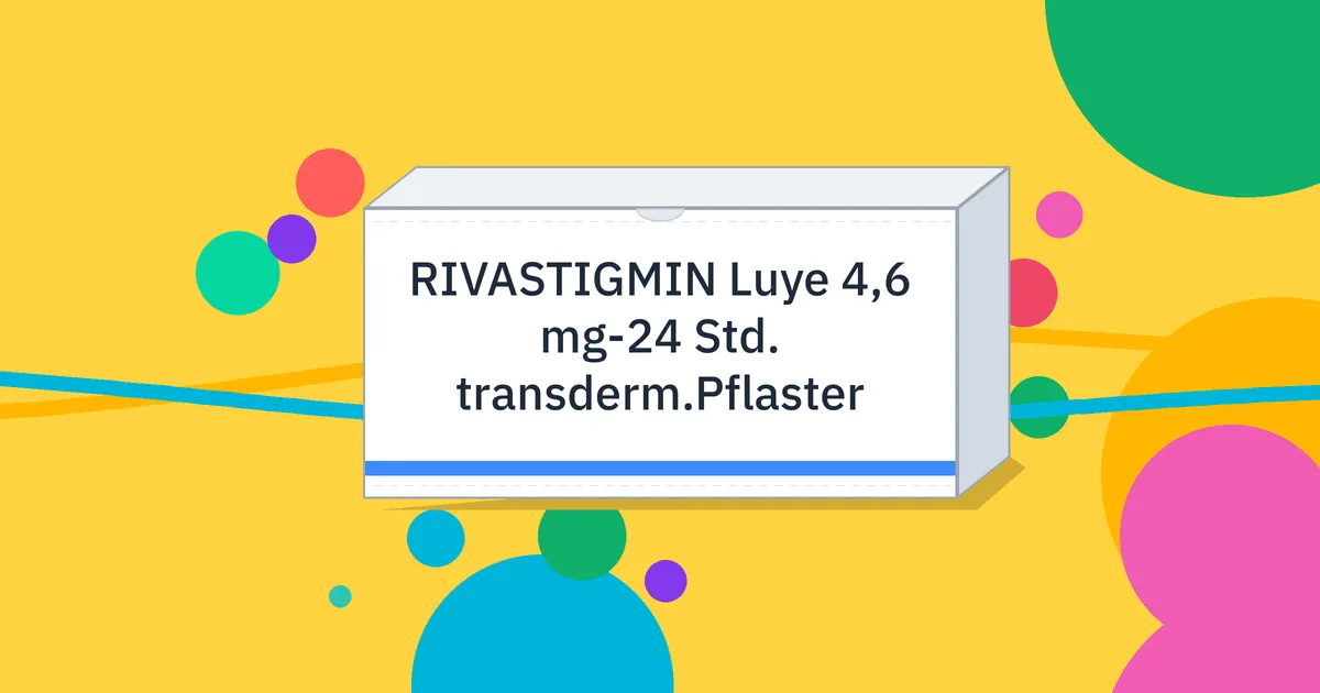 Symbolbild: Packung mit der Aufschrift RIVASTIGMIN Luye 4,6 mg-24 Std. transderm.Pflaster (PZN 12147317) – Verfügbarkeit und Bezug in Apotheken in Frankfurt am Main