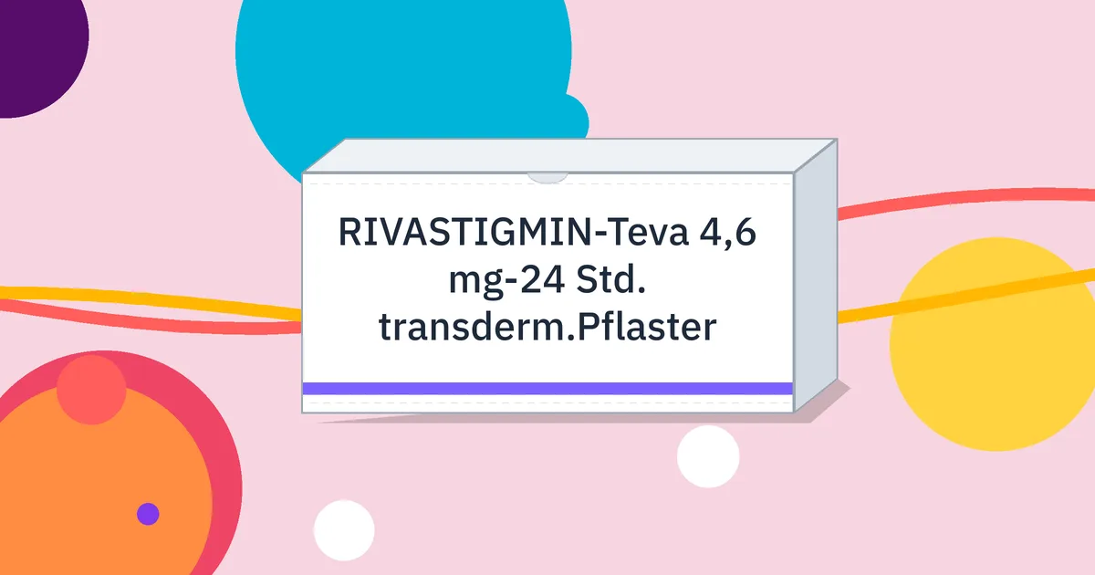 Symbolbild: Packung mit der Aufschrift RIVASTIGMIN-Teva 4,6 mg-24 Std. transderm.Pflaster (PZN 15735380) – Verfügbarkeit und Bezug in Apotheken in Frankfurt am Main