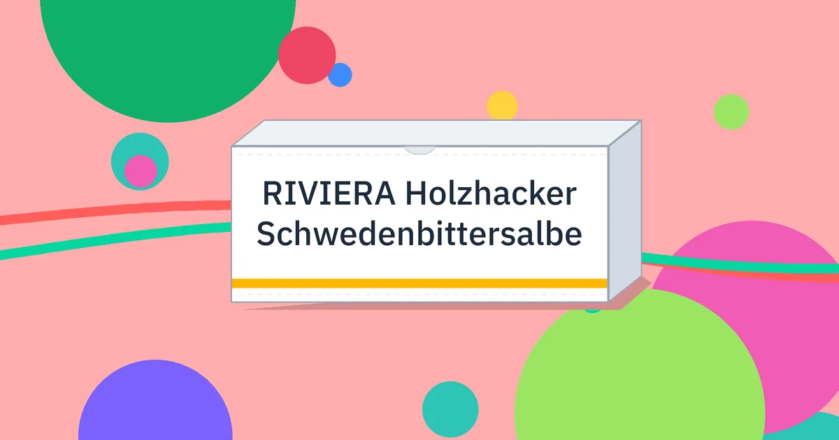 Symbolbild: Packung mit der Aufschrift RIVIERA Holzhacker Schwedenbittersalbe (PZN 19302873) – Verfügbarkeit und Bezug in Apotheken in Frankfurt am Main
