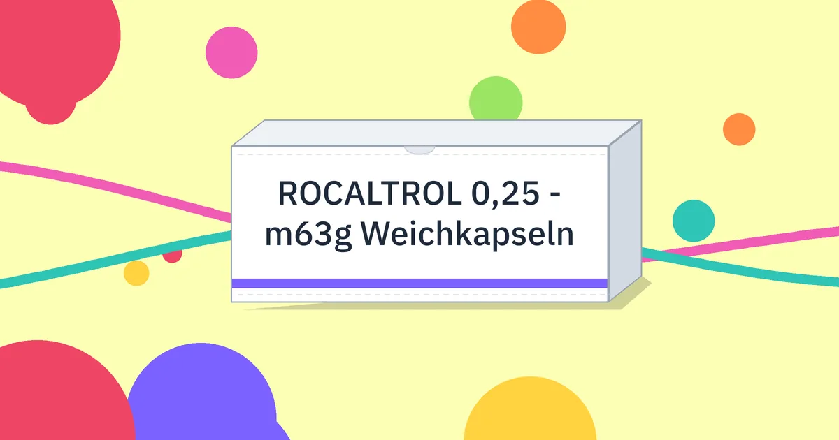 Symbolbild: Packung mit der Aufschrift ROCALTROL 0,25 -m63g Weichkapseln (PZN 02259914) – Verfügbarkeit und Bezug in Apotheken in Frankfurt am Main
