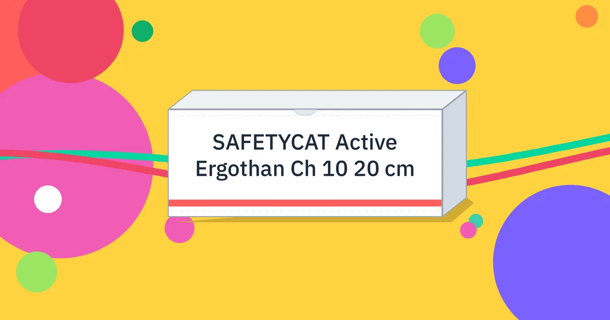Symbolbild: Packung mit der Aufschrift SAFETYCAT Active Ergothan Ch 10 20 cm (PZN 02695986) – Verfügbarkeit und Bezug in Apotheken in Frankfurt am Main