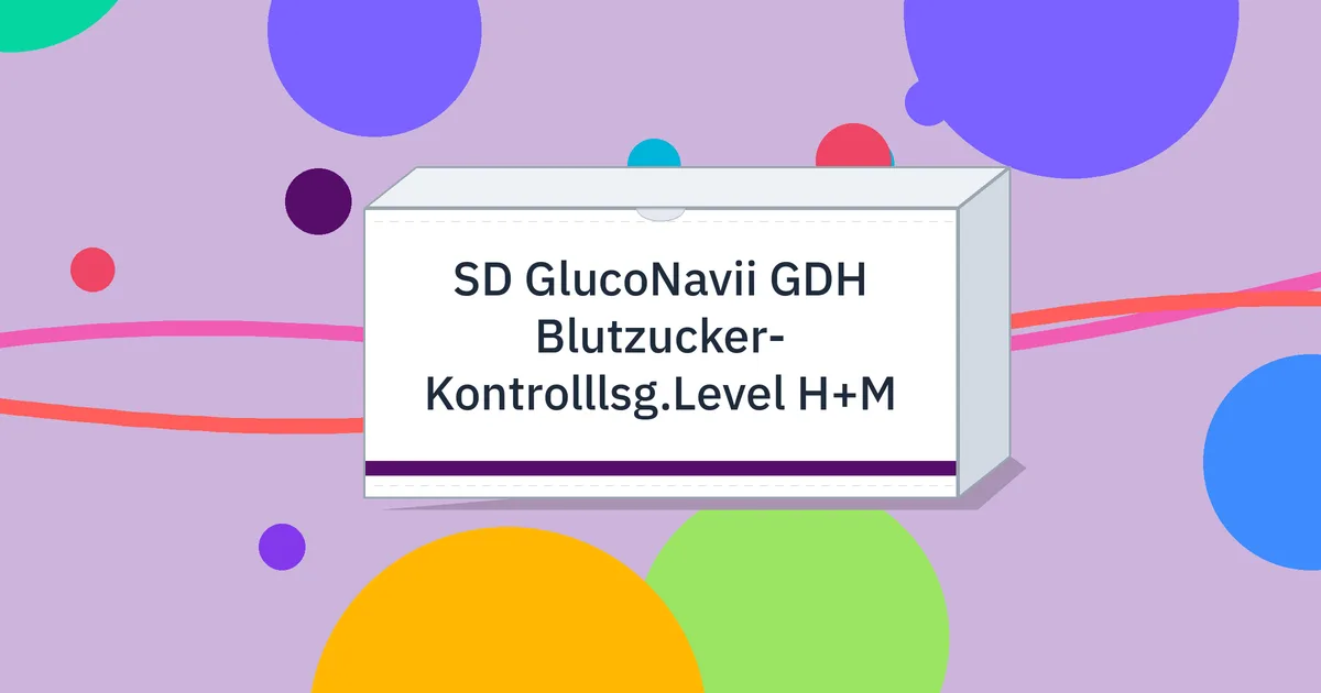 Symbolbild: Packung mit der Aufschrift SD GlucoNavii GDH Blutzucker-Kontrolllsg.Level H+M (PZN 10385656) – Verfügbarkeit und Bezug in Apotheken in Frankfurt am Main
