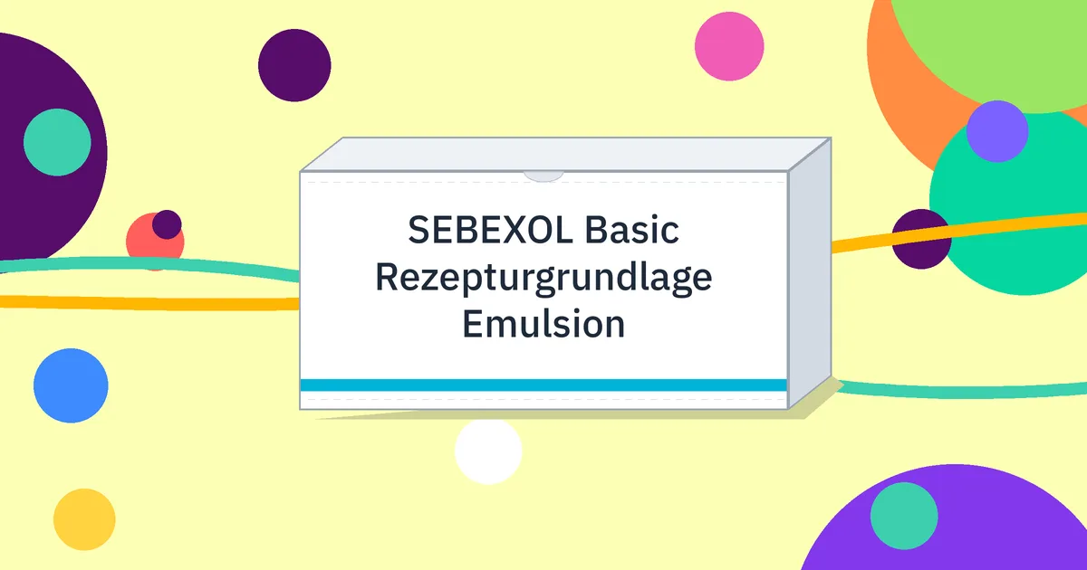 Symbolbild: Packung mit der Aufschrift SEBEXOL Basic Rezepturgrundlage Emulsion (PZN 04078163) – Verfügbarkeit und Bezug in Apotheken in Frankfurt am Main