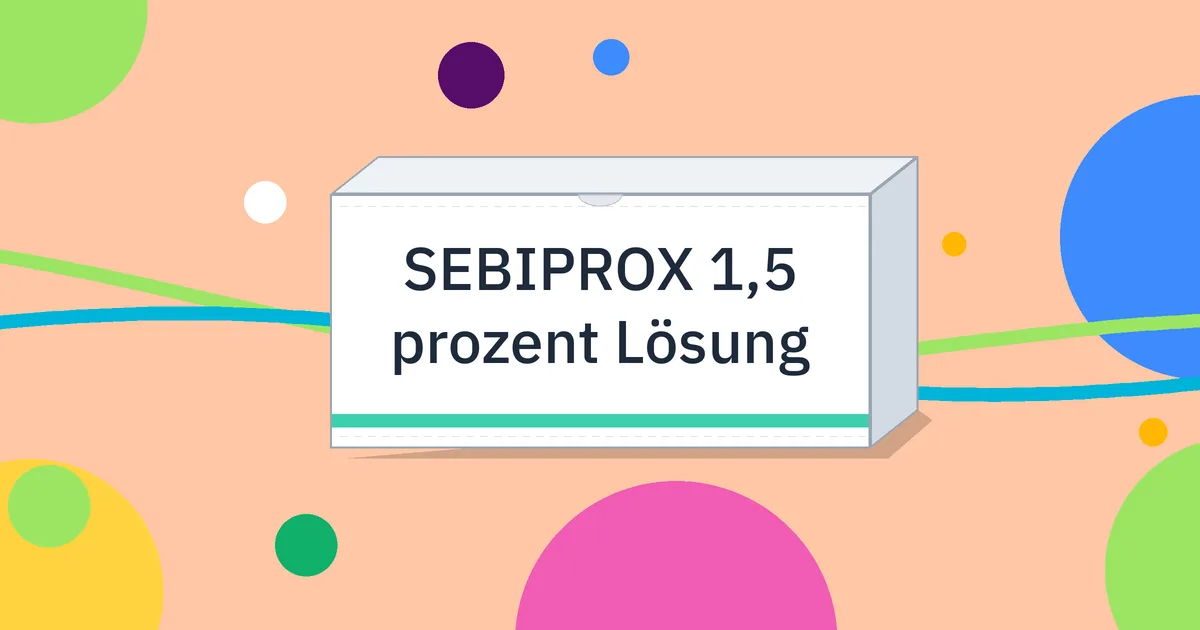 Symbolbild: Packung mit der Aufschrift SEBIPROX 1,5 prozent Lösung (PZN 02579582) – Verfügbarkeit und Bezug in Apotheken in Frankfurt am Main