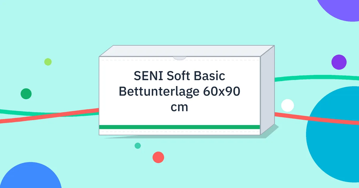 Symbolbild: Packung mit der Aufschrift SENI Soft Basic Bettunterlage 60x90 cm (PZN 13366010) – Verfügbarkeit und Bezug in Apotheken in Frankfurt am Main