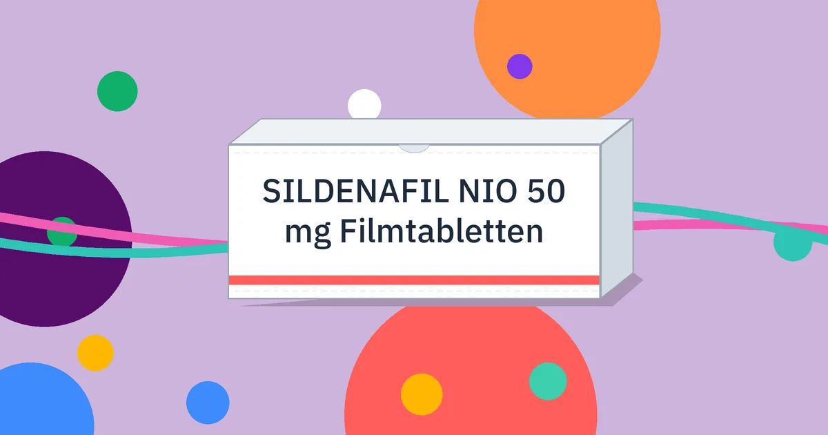 Symbolbild: Packung mit der Aufschrift SILDENAFIL NIO 50 mg Filmtabletten (PZN 15617373) – Verfügbarkeit und Bezug in Apotheken in Frankfurt am Main