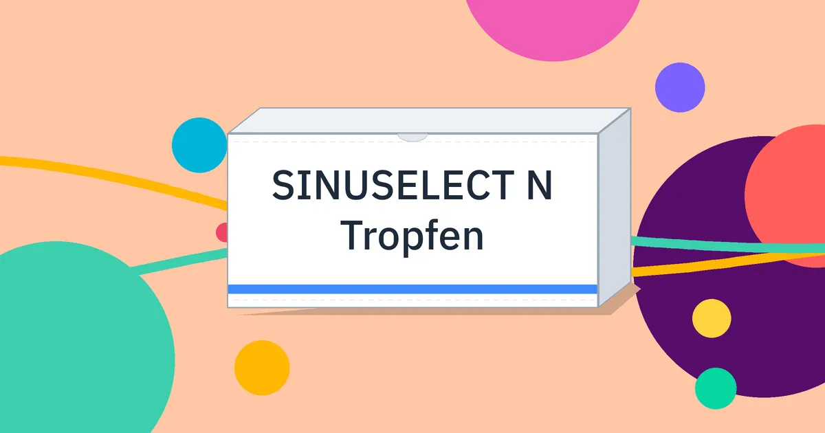 Symbolbild: Packung mit der Aufschrift SINUSELECT N Tropfen (PZN 04445992) – Verfügbarkeit und Bezug in Apotheken in Frankfurt am Main