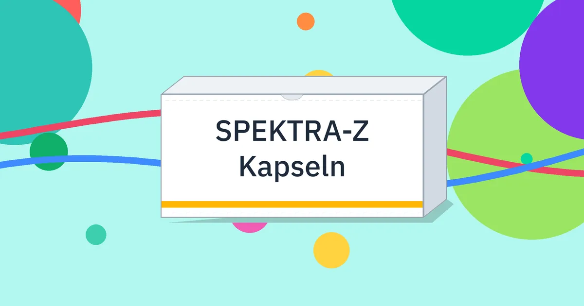 Symbolbild: Packung mit der Aufschrift SPEKTRA-Z Kapseln (PZN 16876237) – Verfügbarkeit und Bezug in Apotheken in Frankfurt am Main