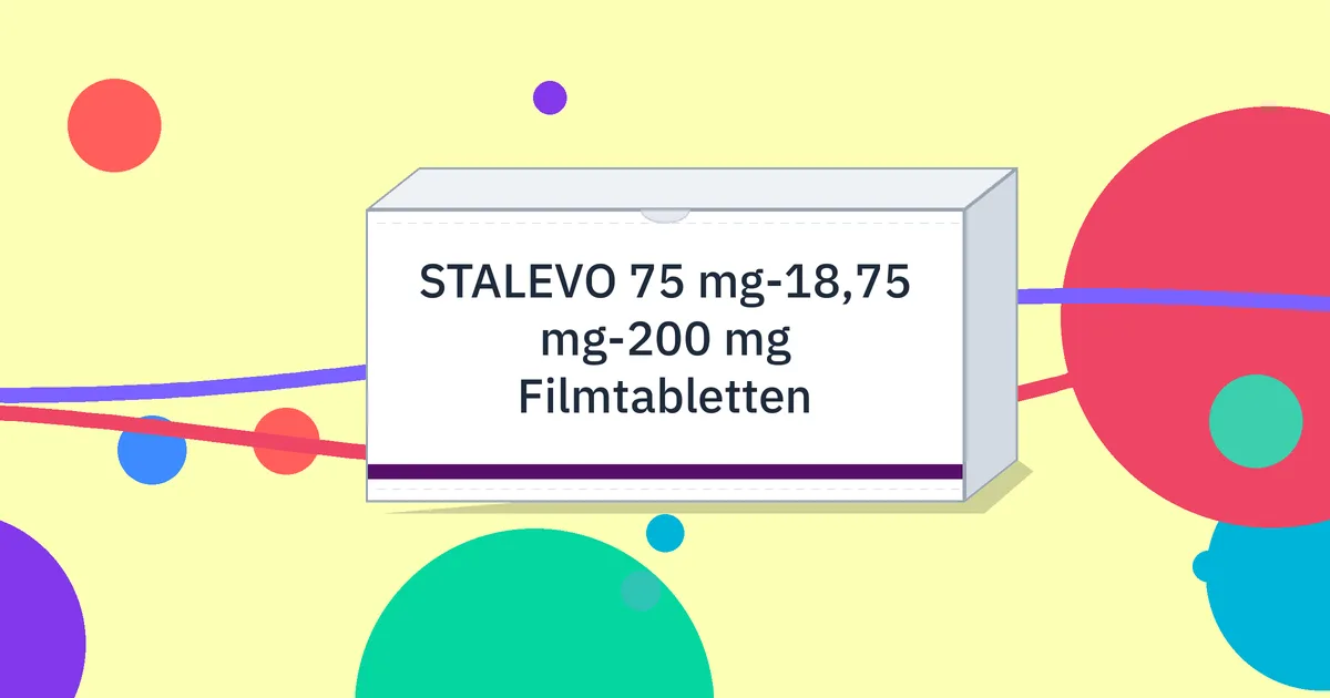 Symbolbild: Packung mit der Aufschrift STALEVO 75 mg-18,75 mg-200 mg Filmtabletten (PZN 17927014) – Verfügbarkeit und Bezug in Apotheken in Frankfurt am Main