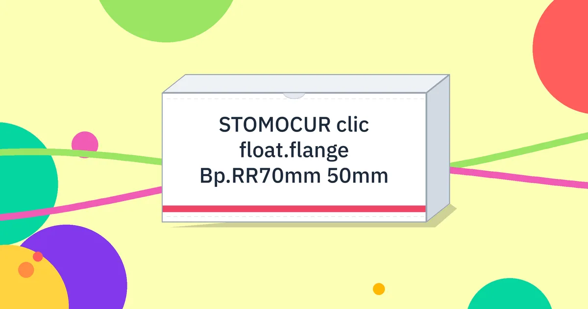 Symbolbild: Packung mit der Aufschrift STOMOCUR clic float.flange Bp.RR70mm 50mm (PZN 07640352) – Verfügbarkeit und Bezug in Apotheken in Frankfurt am Main