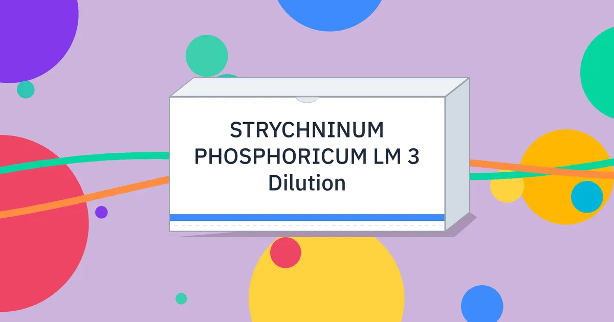 Symbolbild: Packung mit der Aufschrift STRYCHNINUM PHOSPHORICUM LM 3 Dilution (PZN 13207079) – Verfügbarkeit und Bezug in Apotheken in Frankfurt am Main