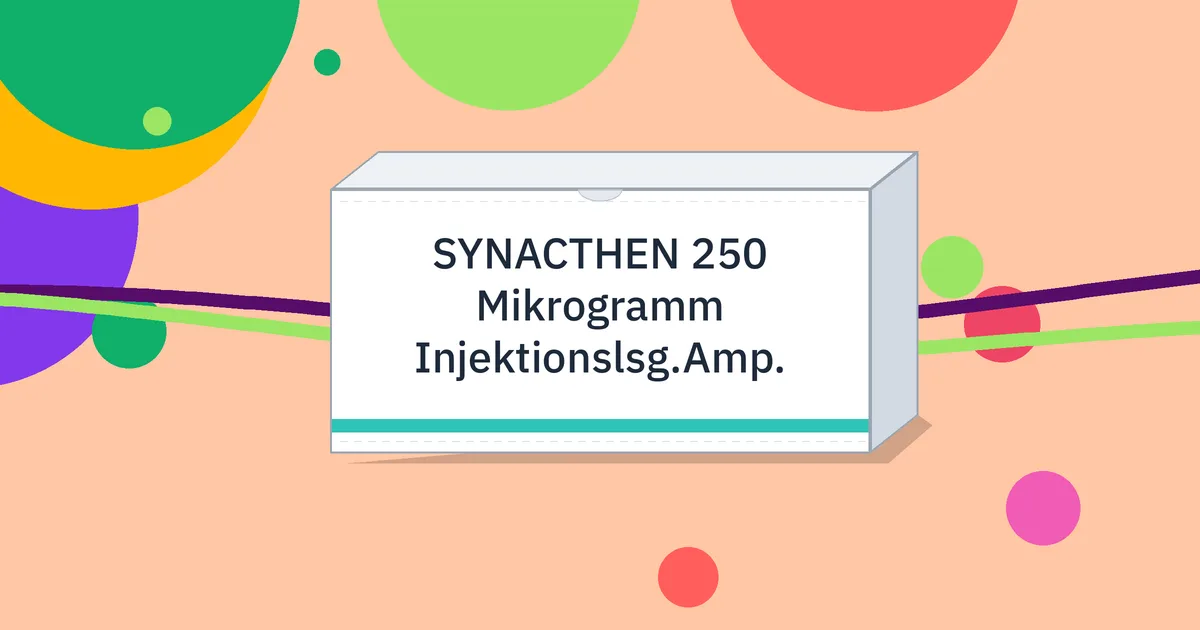 Symbolbild: Packung mit der Aufschrift SYNACTHEN 250 Mikrogramm Injektionslsg.Amp. (PZN 01223400) – Verfügbarkeit und Bezug in Apotheken in Frankfurt am Main
