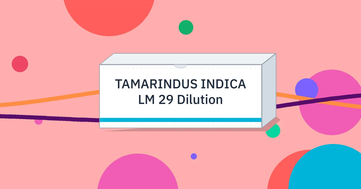 Symbolbild: Packung mit der Aufschrift TAMARINDUS INDICA LM 29 Dilution (PZN 13686803) – Verfügbarkeit und Bezug in Apotheken in Frankfurt am Main