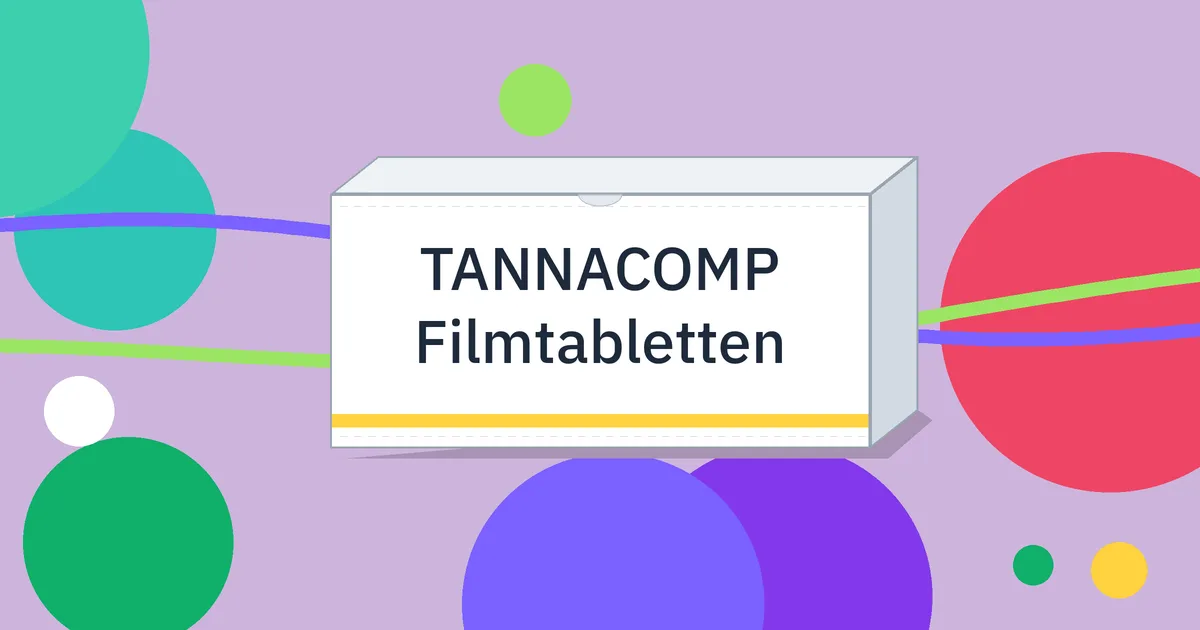 Symbolbild: Packung mit der Aufschrift TANNACOMP Filmtabletten (PZN 01900332) – Verfügbarkeit und Bezug in Apotheken in Frankfurt am Main