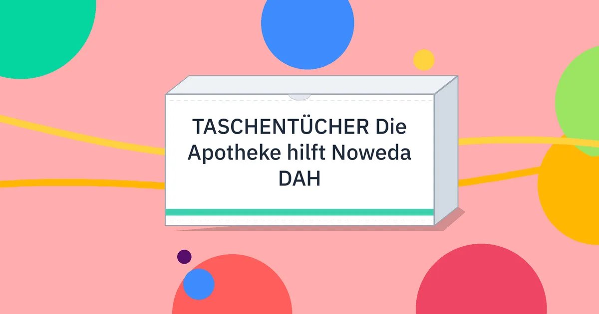 Symbolbild: Packung mit der Aufschrift TASCHENTÜCHER Die Apotheke hilft Noweda DAH (PZN 18268252) – Verfügbarkeit und Bezug in Apotheken in Frankfurt am Main