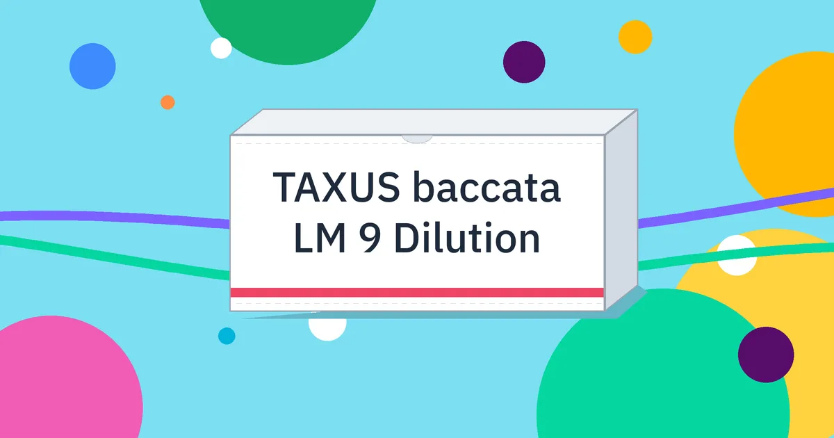 Symbolbild: Packung mit der Aufschrift TAXUS baccata LM 9 Dilution (PZN 13215179) – Verfügbarkeit und Bezug in Apotheken in Frankfurt am Main