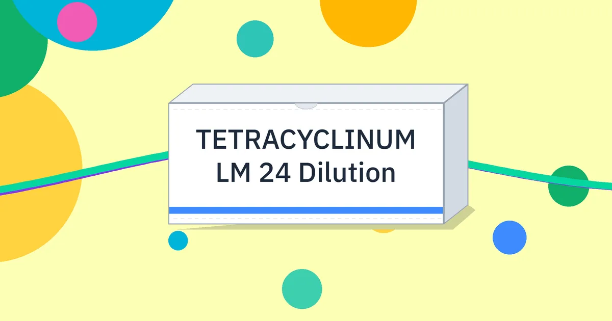 Symbolbild: Packung mit der Aufschrift TETRACYCLINUM LM 24 Dilution (PZN 13689345) – Verfügbarkeit und Bezug in Apotheken in Frankfurt am Main