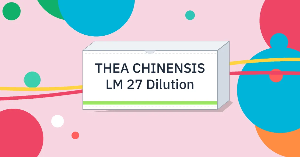 Symbolbild: Packung mit der Aufschrift THEA CHINENSIS LM 27 Dilution (PZN 13219473) – Verfügbarkeit und Bezug in Apotheken in Frankfurt am Main