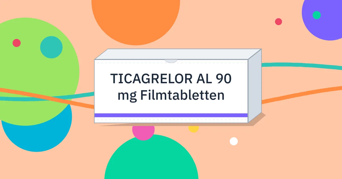Symbolbild: Packung mit der Aufschrift TICAGRELOR AL 90 mg Filmtabletten (PZN 19391279) – Verfügbarkeit und Bezug in Apotheken in Frankfurt am Main